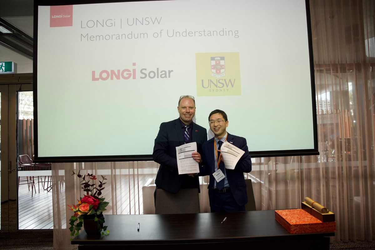 LONGi Solar and UNSW Renew Strategic Partnership Based on Remark