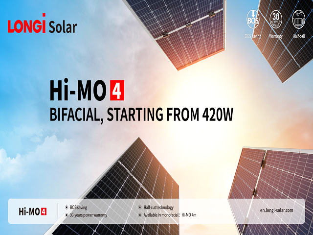 LONGi Released A New Series of High-Power Modules – 430W Hi-MO4
