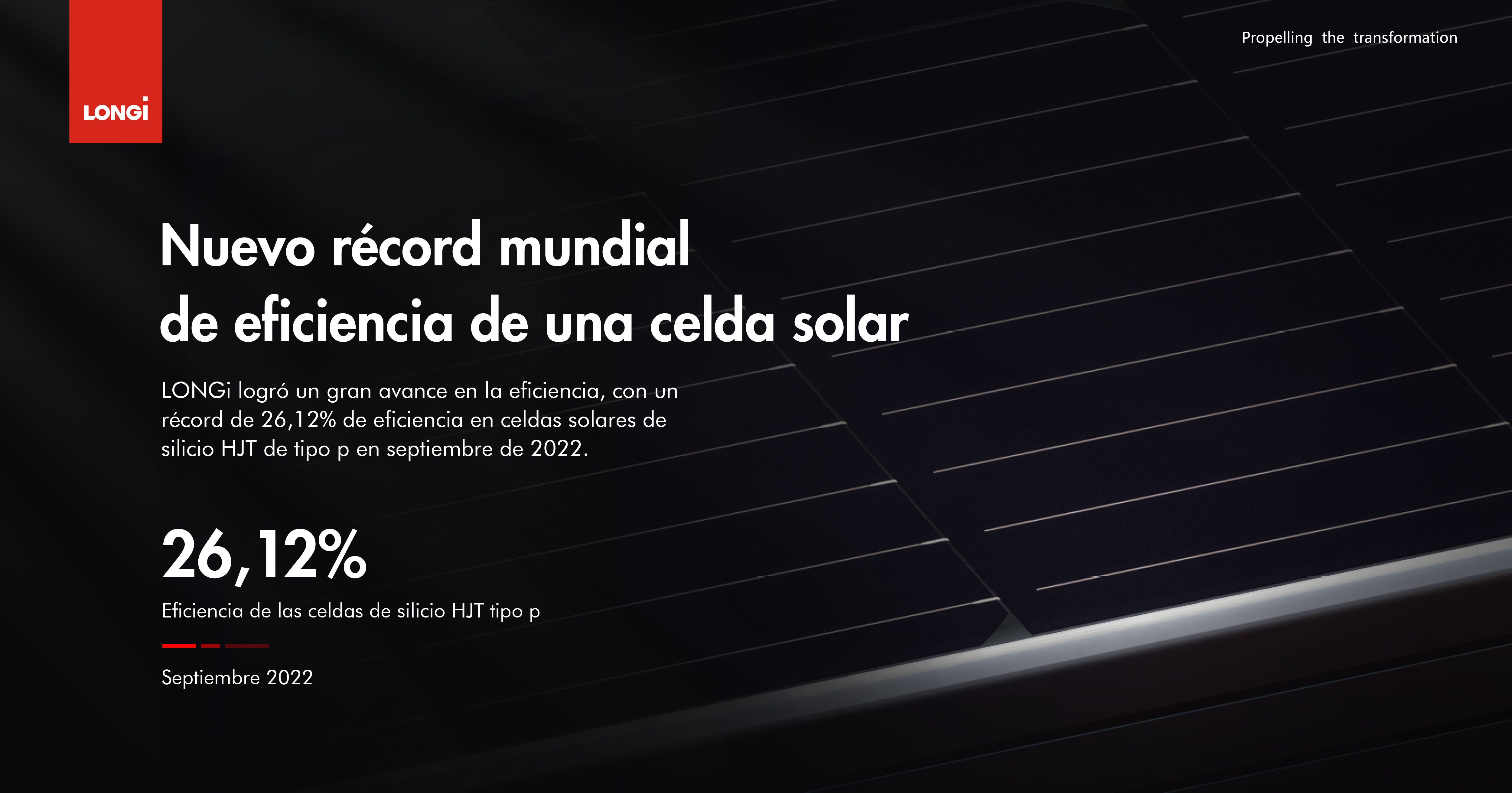 LONGi logra un nuevo récord mundial de eficiencia en celdas solares de ...